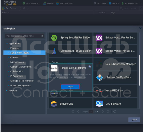 How to Install The Plesk Control Panel on Accuweb. Cloud Platform? - AccuWeb Cloud