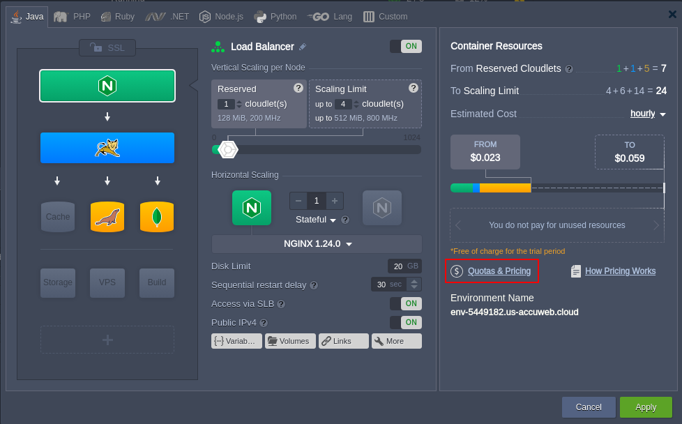 How Do I View Detailed Cloud Pricing Accuweb Cloud