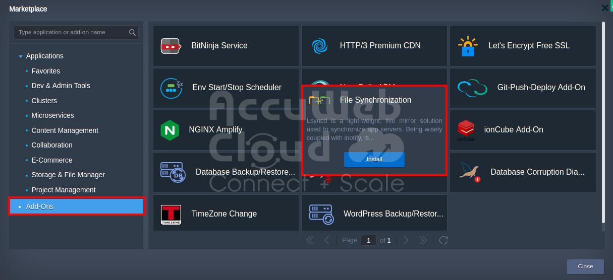 How to install and Use File Synchronization Add-on? - AccuWeb Cloud