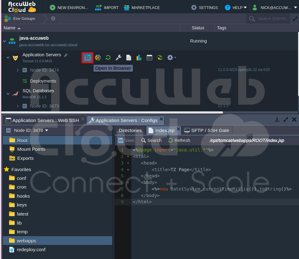 How to install and use the TimeZone Change add-on? - AccuWeb Cloud
