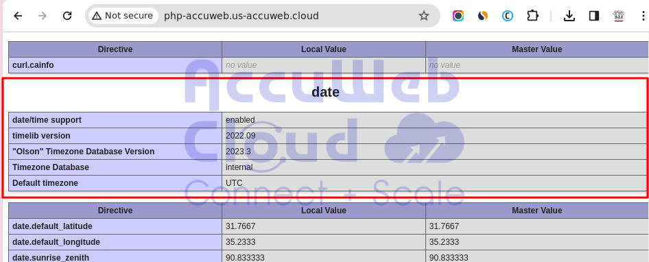 How to install and use the TimeZone Change add-on? - AccuWeb Cloud