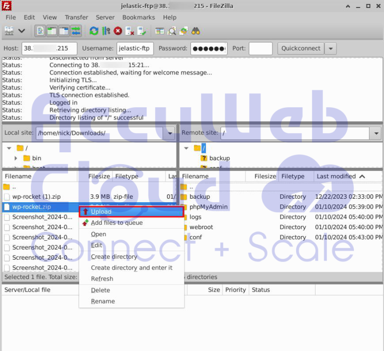 How To Transfer Files Using Filezilla Accuweb Cloud