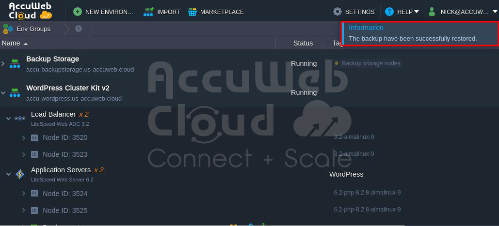 How To Install And Enable Database Backuprestore Add On Accuweb Cloud