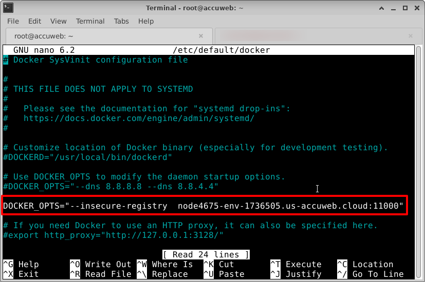 Private Registry Inside Accuwebcloud Paas Accuweb Cloud