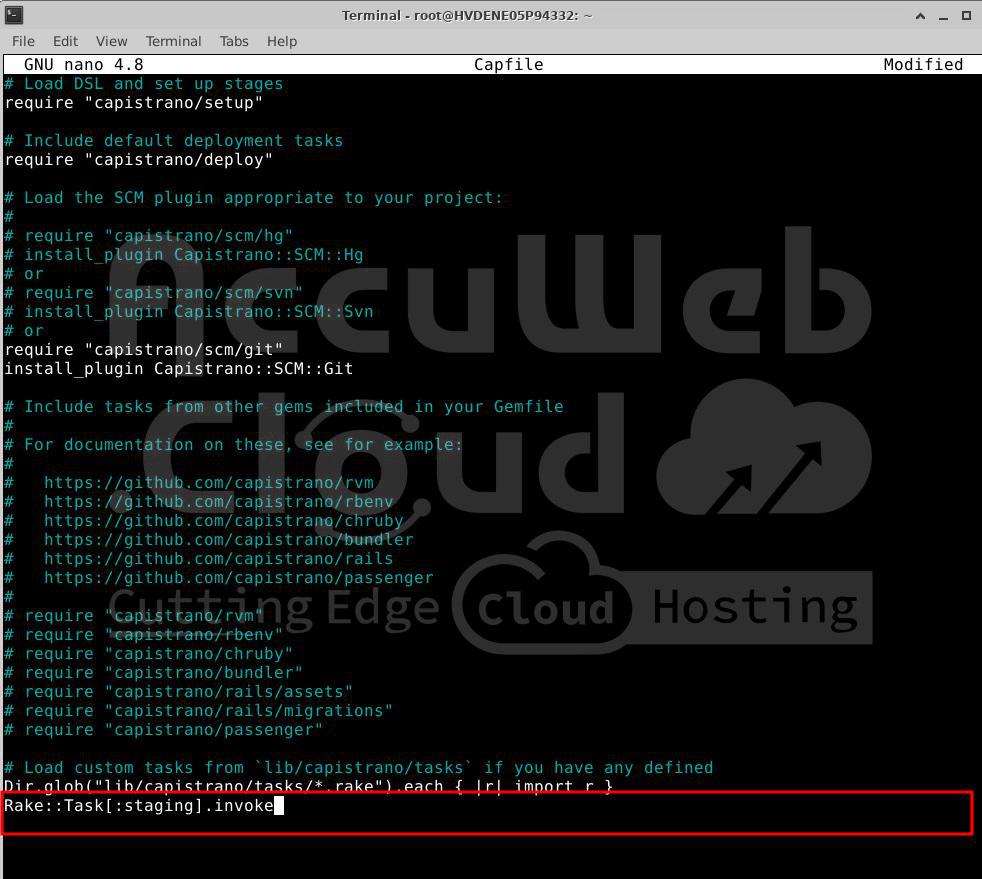 Deploy apps with Capistrano | AccuWeb.Cloud Guide