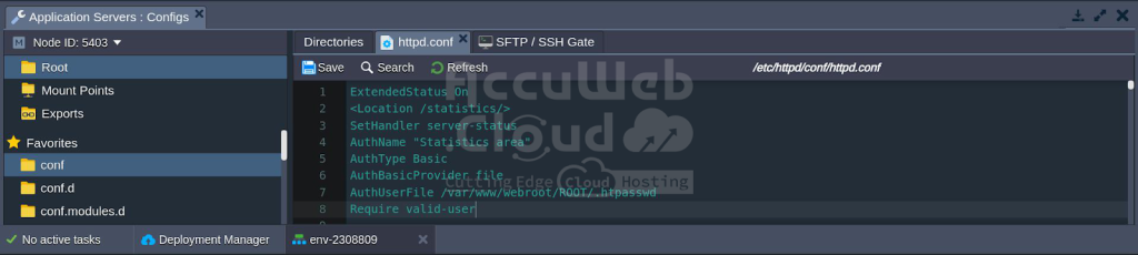 Enable Apache Statistic Module to | AccuWeb.Cloud Guide