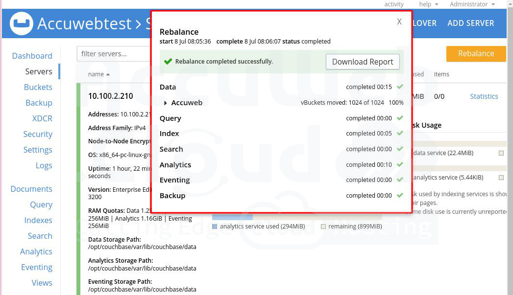 Deploy Docker Based Couchbase Cluster On Accuwebcloud