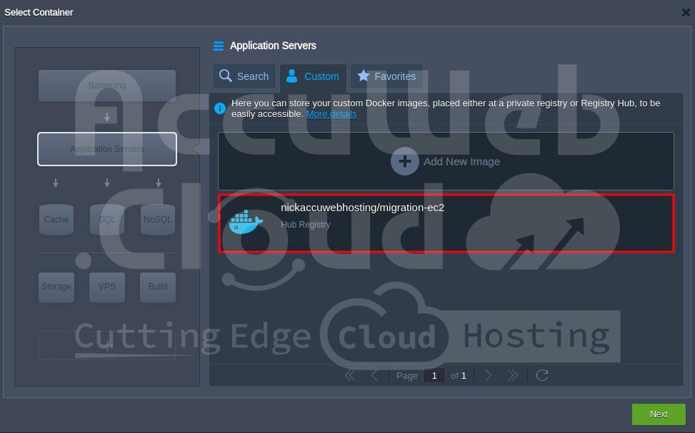 Migrate Docker Image Created In The Aws Ec2 To Accuweb Cloud