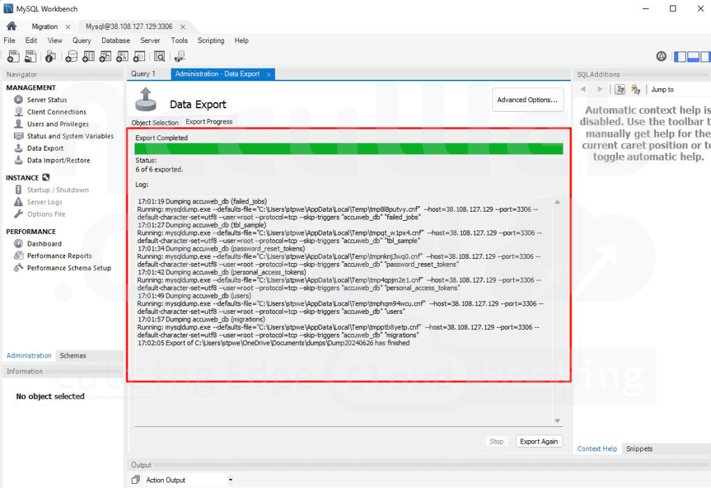 Import And Export Dump Files to MySQL/MariaDB/Percona Databases