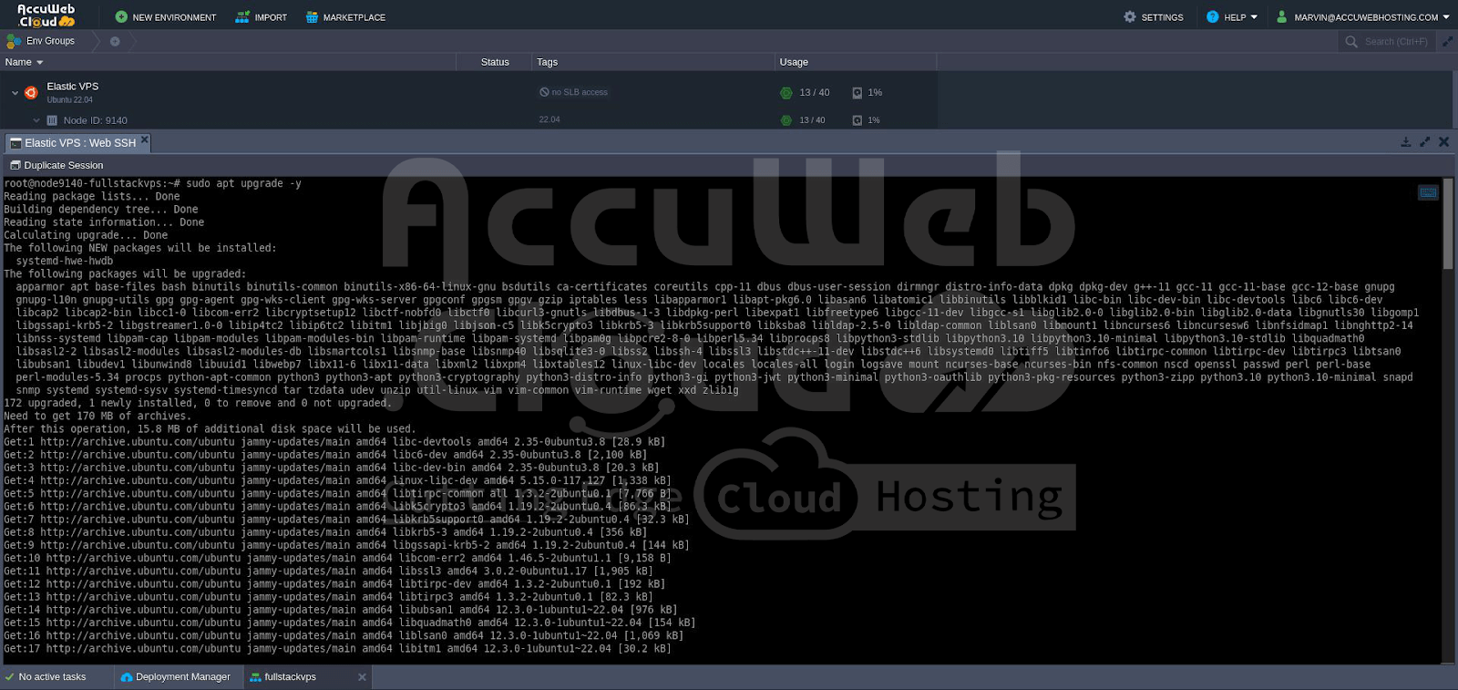 Setting up a full stack environment - AccuWeb.Cloud